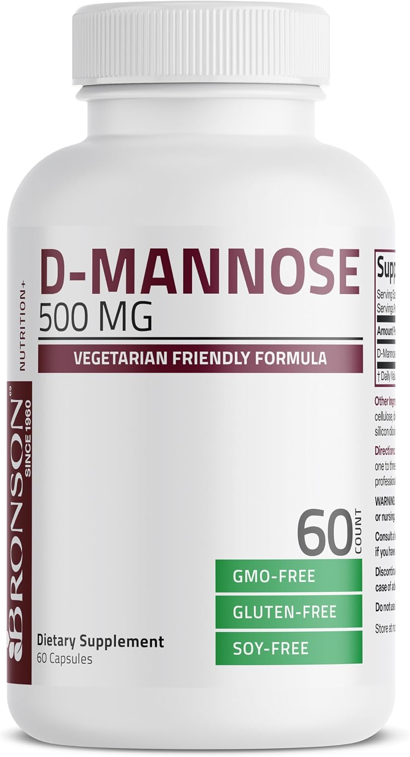 Amazon.com: Bronson D-Mannose 500 MG Vegetarian Friendly Formula Non ...