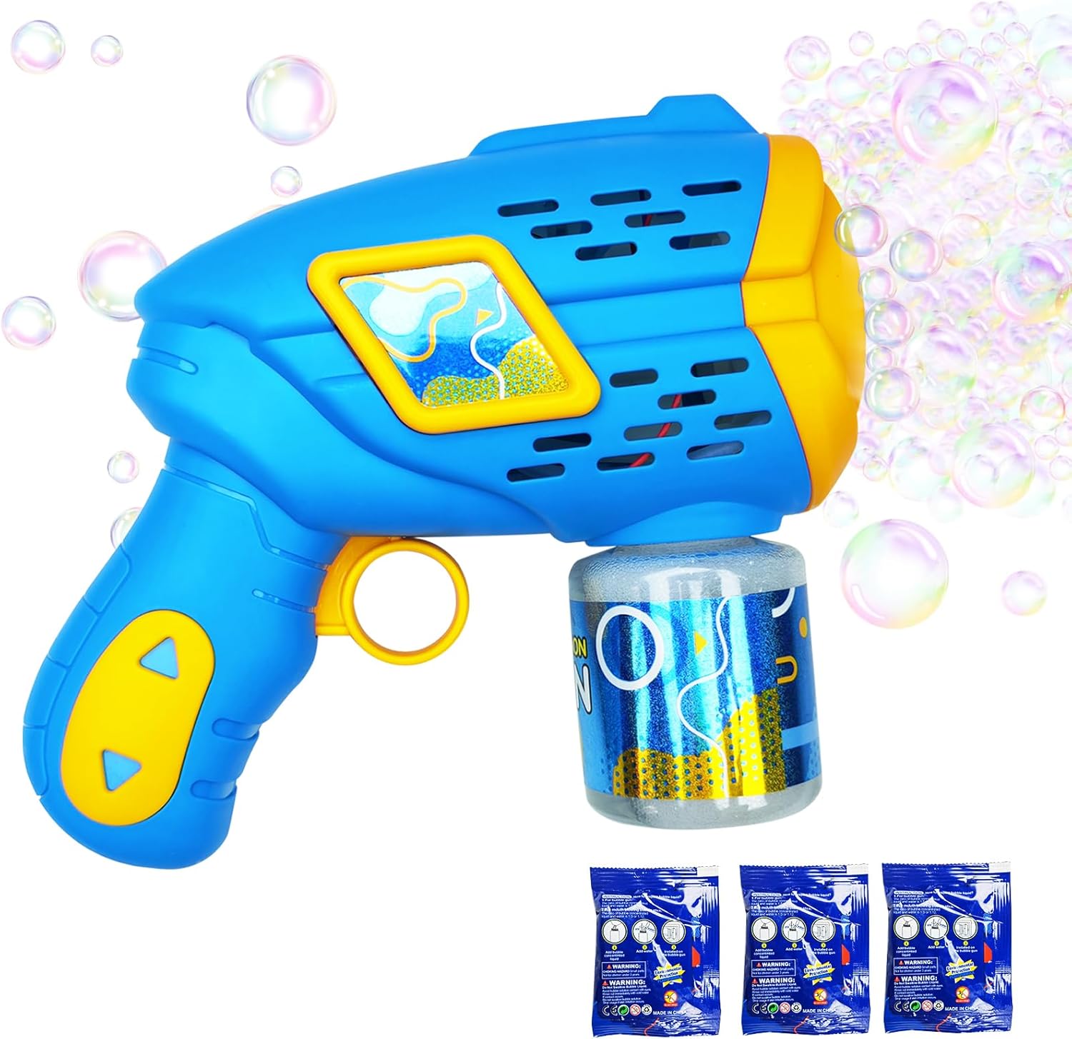 Amazon.com: NSUKAKULU Children's Toy Automatic Bubble Gun, 90ML Bubble ...