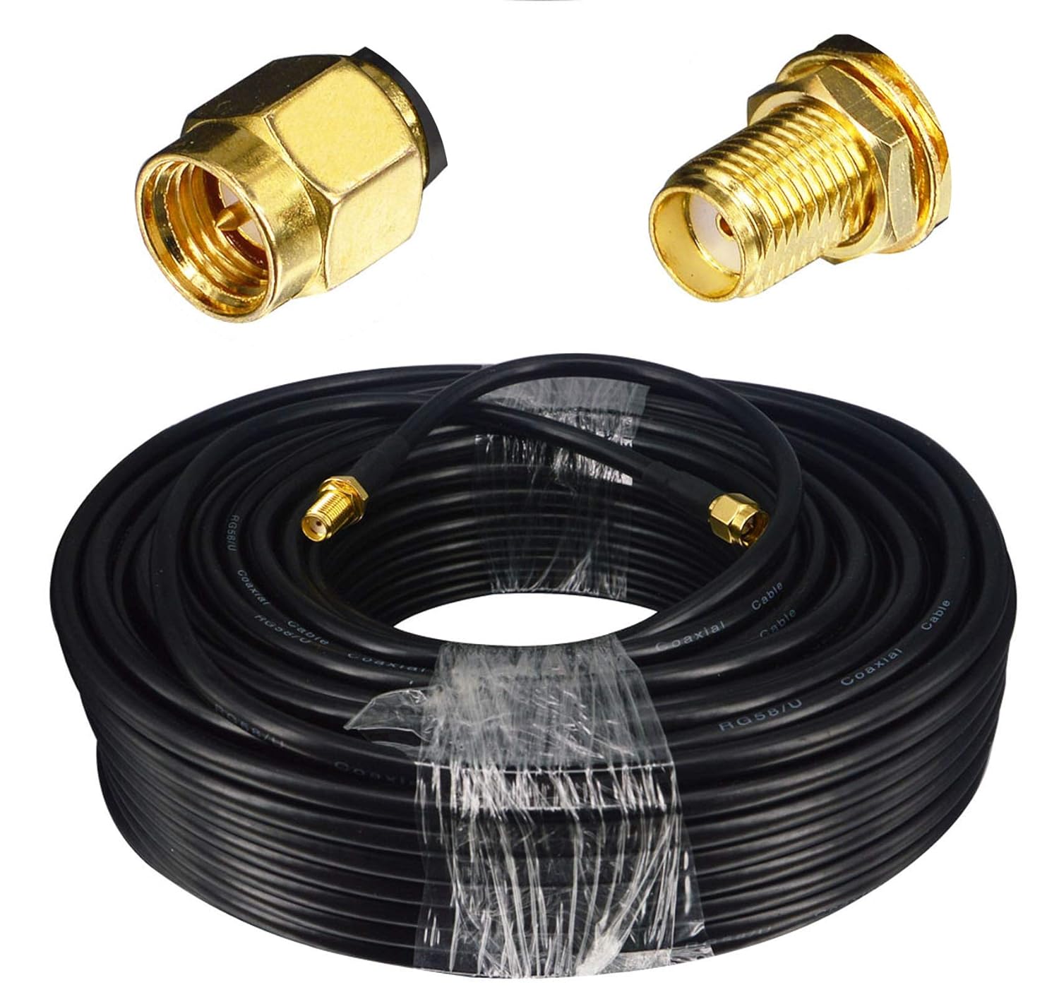 Amazon.com: RG-58-U Coaxial Cable 20 AWG WiFi Antenna Cable 15-Meter(49 ...