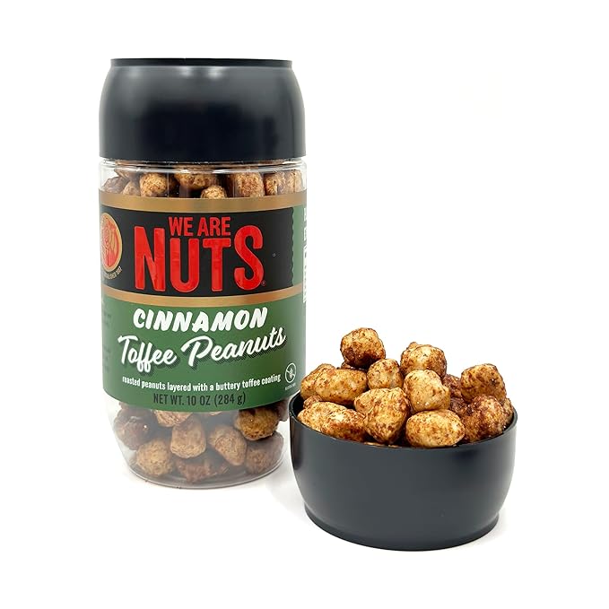 Amazon.com : We Are Nuts Toffee Coated Nuts - Cinnamon Toffee Peanuts ...