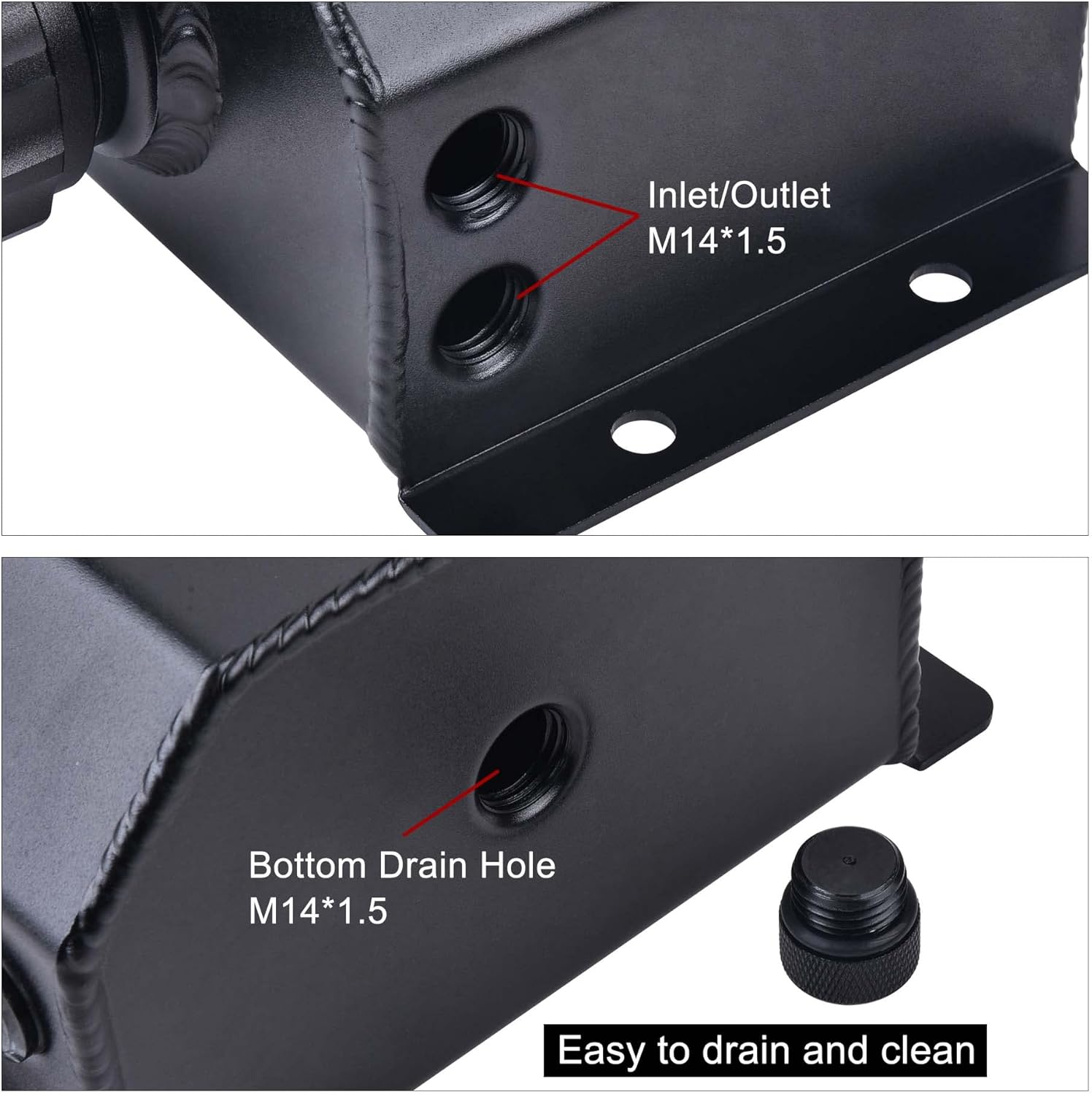 Universal 1L Aluminum Overflow Coolant Radiator Tank by EVIL ENERGY in ...