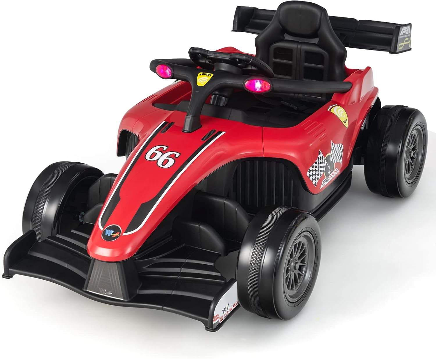 Maxmass 12V Electric Ride on Car, Two Motors Battery Powered Toy Car ...