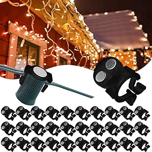 Amazon.com: Blulu 100 pcs Black Christmas Magnetic Light Clips Bulk ...