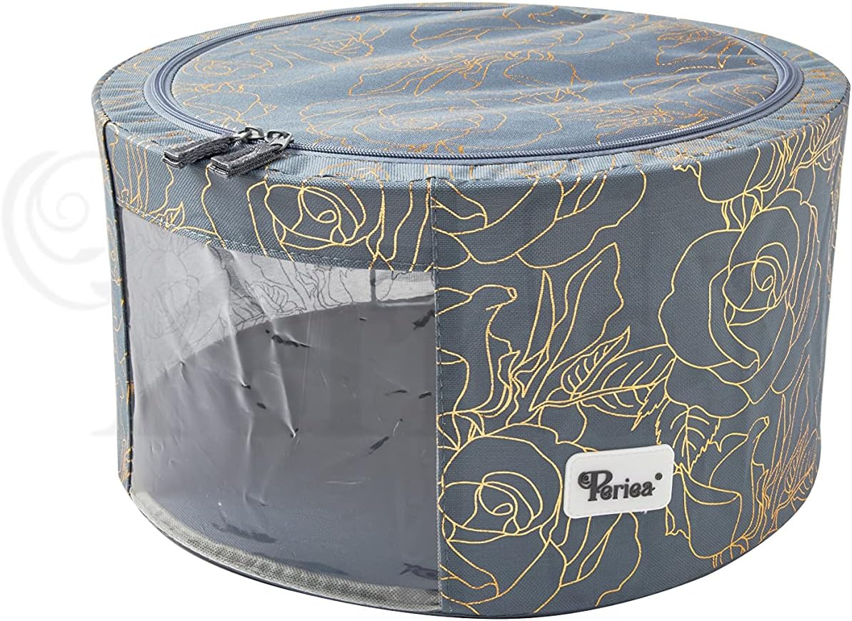 Periea 'Abby' Round Home Storage Boxes with Zip Lids, Front Window ...