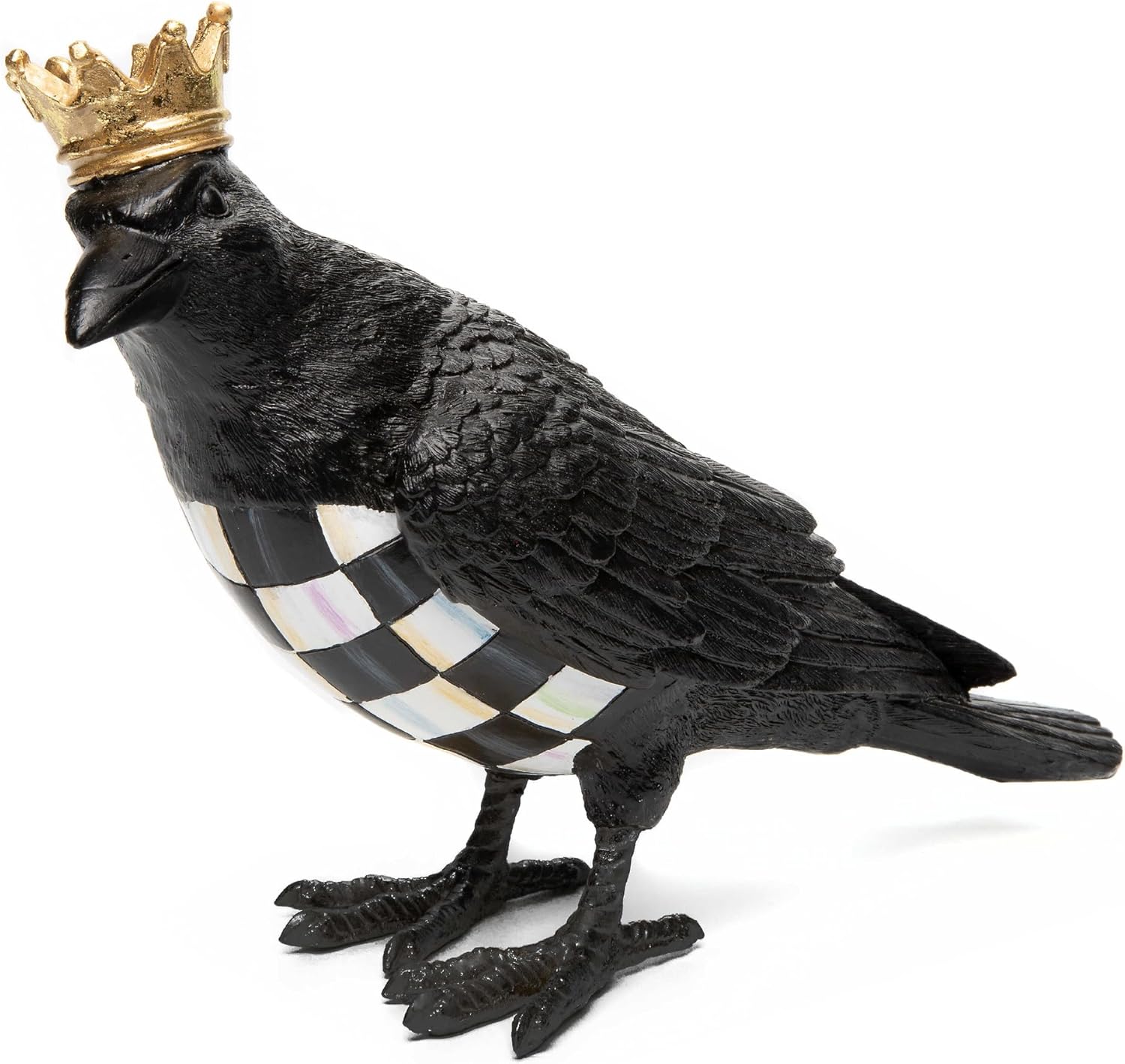 Amazon.com: MACKENZIE-CHILDS Crowned Crow, Halloween Crow Decor, Indoor ...