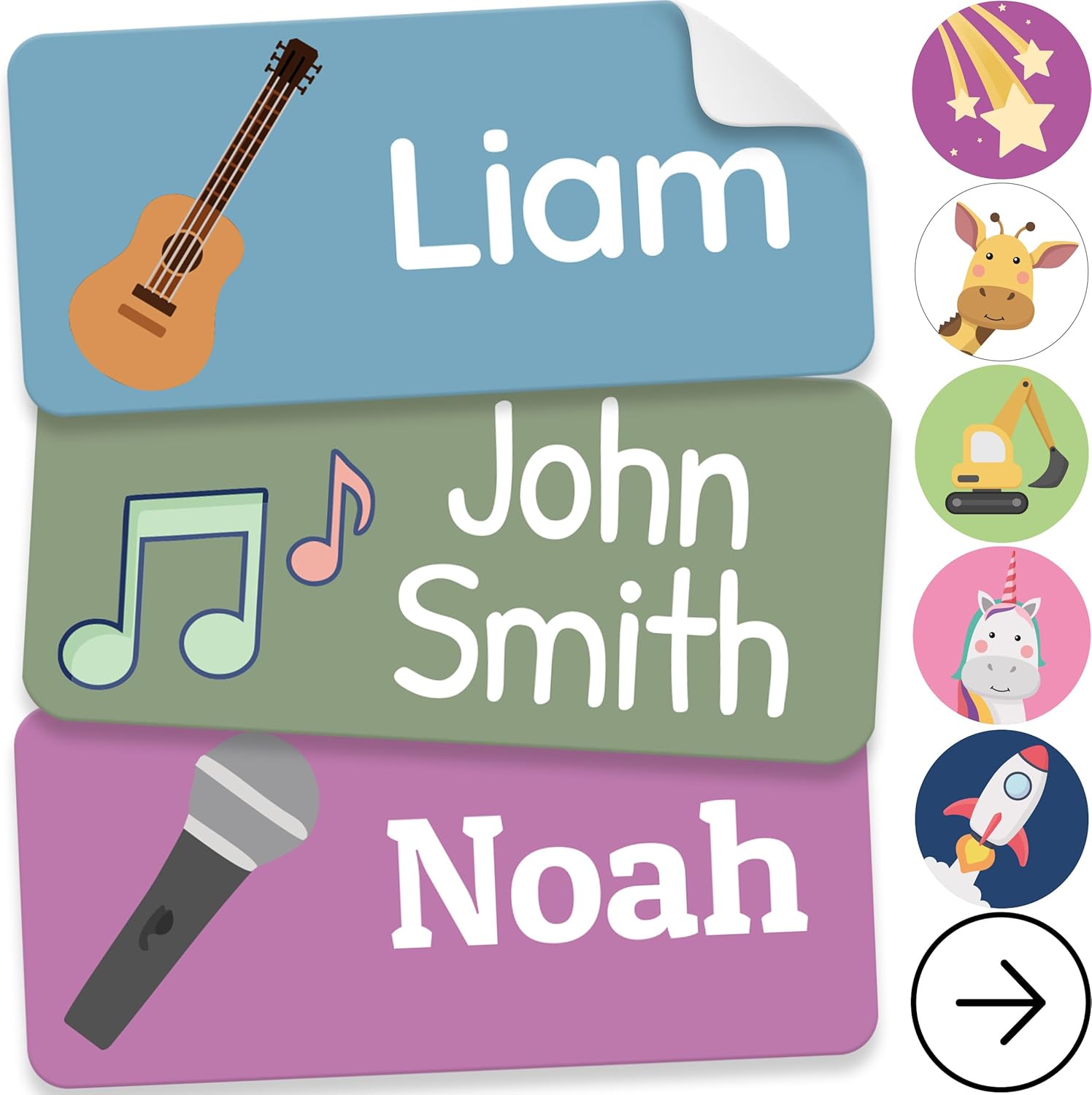 Amazon.com: Personalized Name Labels for Kids (140 Labels) - Durable ...