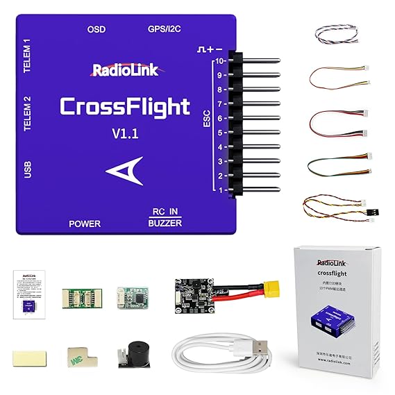 Radiolink CrossFlight Flight Controller mini Size, 10 PWM Output OSD ...