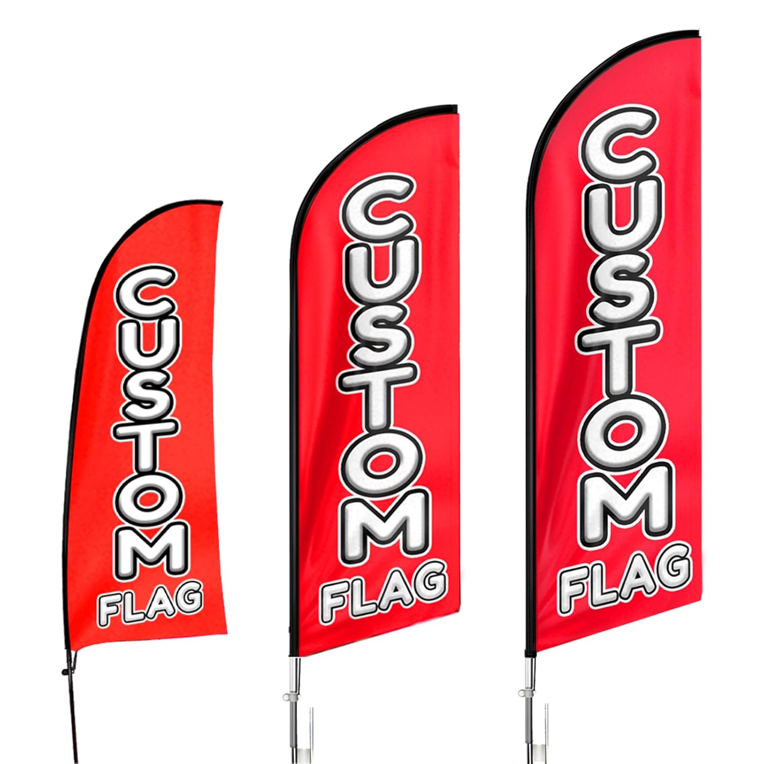 FSFLAG Drapeau à plumes personnalisé, drapeau à plumes sans vent avec ...