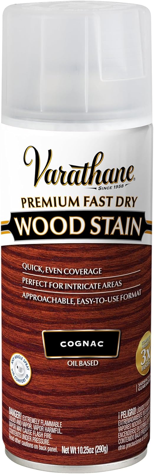 Varathane Premium Fast Dry Wood Stain Spray, 10.25 oz, Cognac - Amazon.com