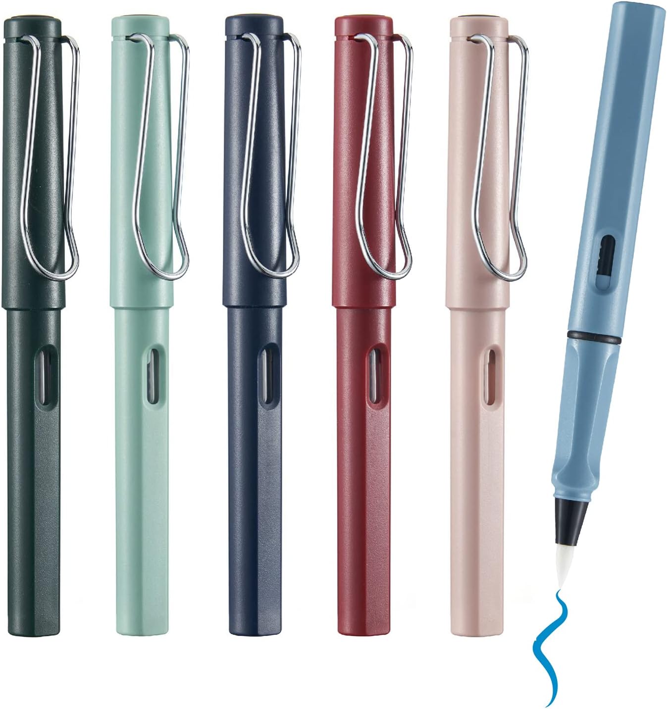 Amazon.com : Maikedepot Calligraphy Brush Pens 6pcs Calligraphy Pen Set ...