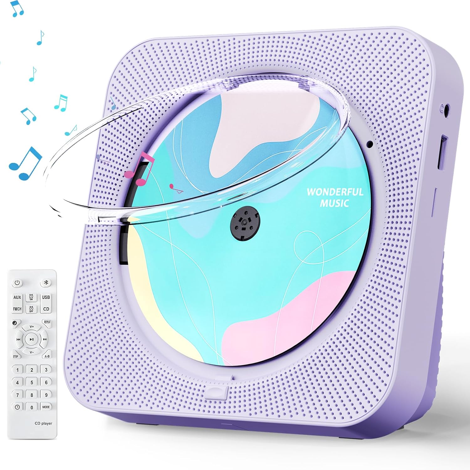 Amazon.com: CD Player Portable with Bluetooth 5.1Desktop CD Player with ...