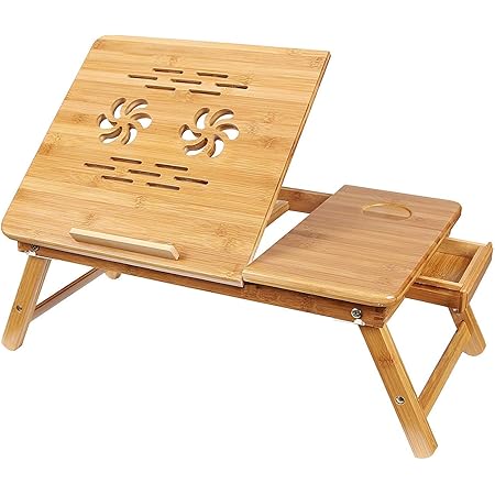 Fabulo Wooden Standard Adjustable Laptop and Study Table / Portable Lap ...