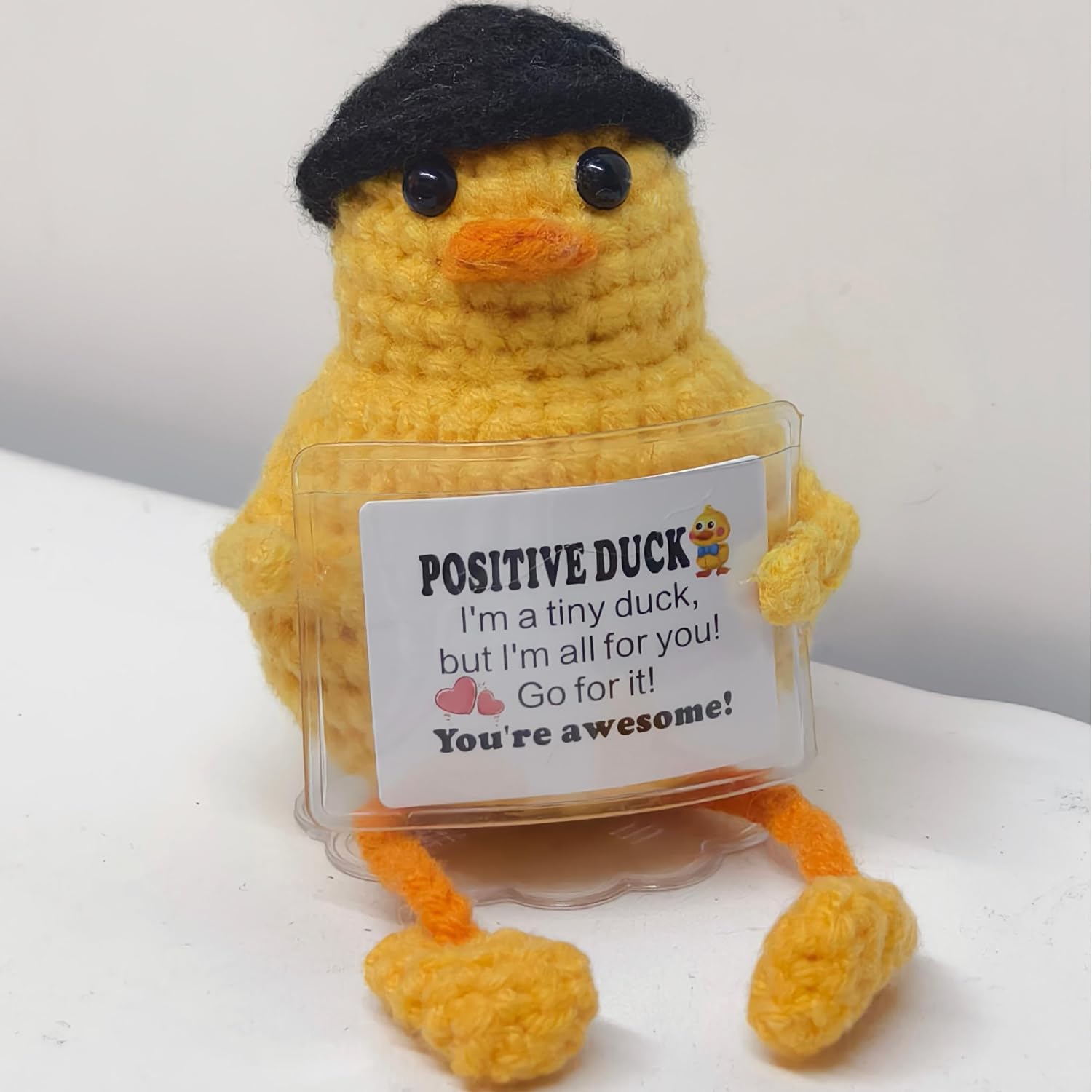 Amazon.com: Funny Positive Duck Emotional Support Ducks Crochet ...