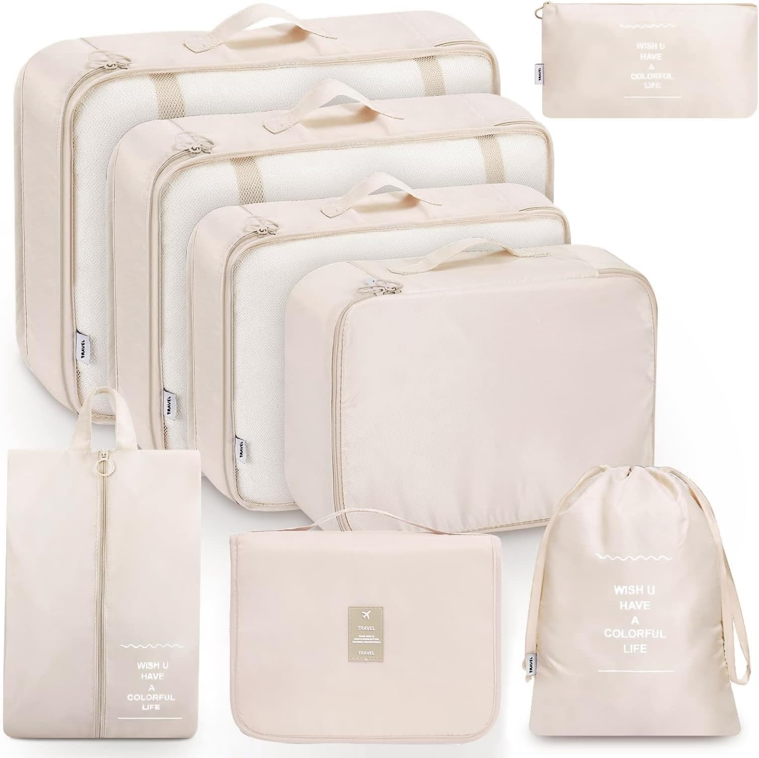 MURISE 8 Pezzi Packing Cubes, Organizer Valigia, Organizzatore per ...