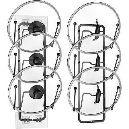 Amazon.com: Noorla Pot Lid Organizer for Cabinet Door - Set of 6 Pairs ...