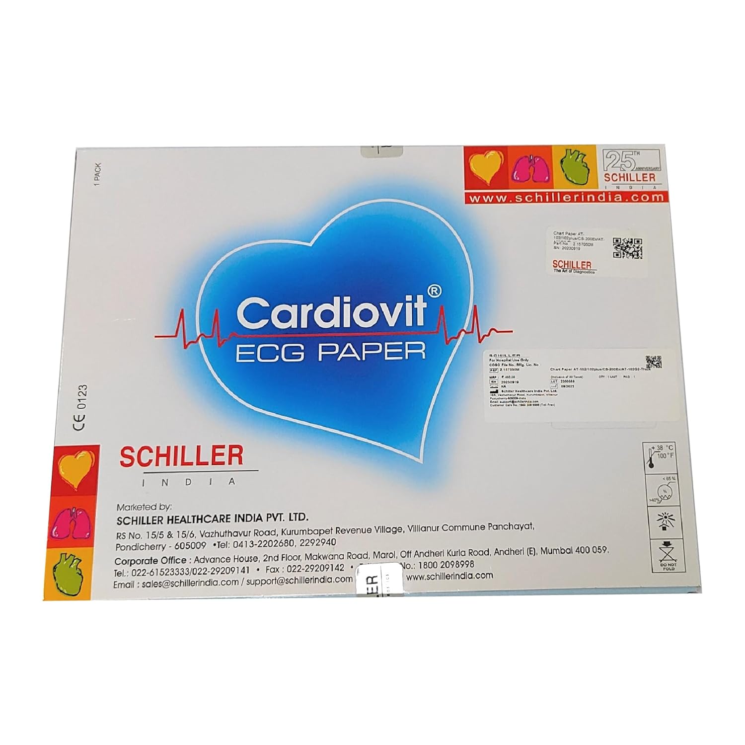 ECG Paper For CARDIOVIT AT-102 Series/AT-102 G2 / CS-200 Excellence ...