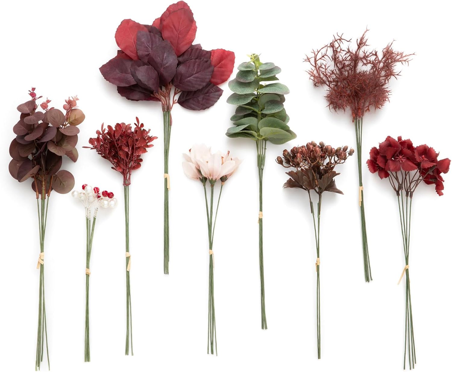 Amazon.com: Ling's Moment Artificial Greenery Stems Box Set, 46pcs with ...