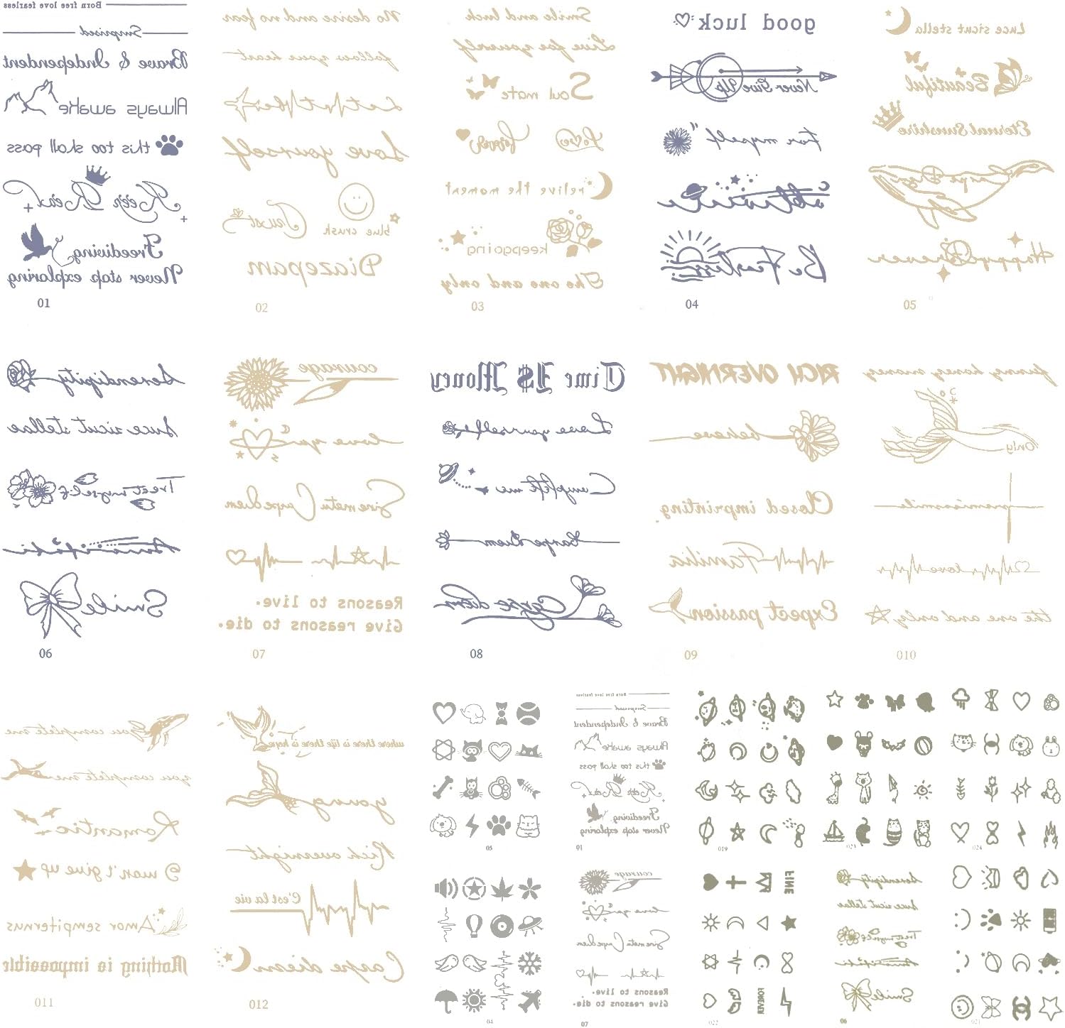 Amazon.com : Mental Health Awareness Items Temporary Tattoos - 24 Sheet ...