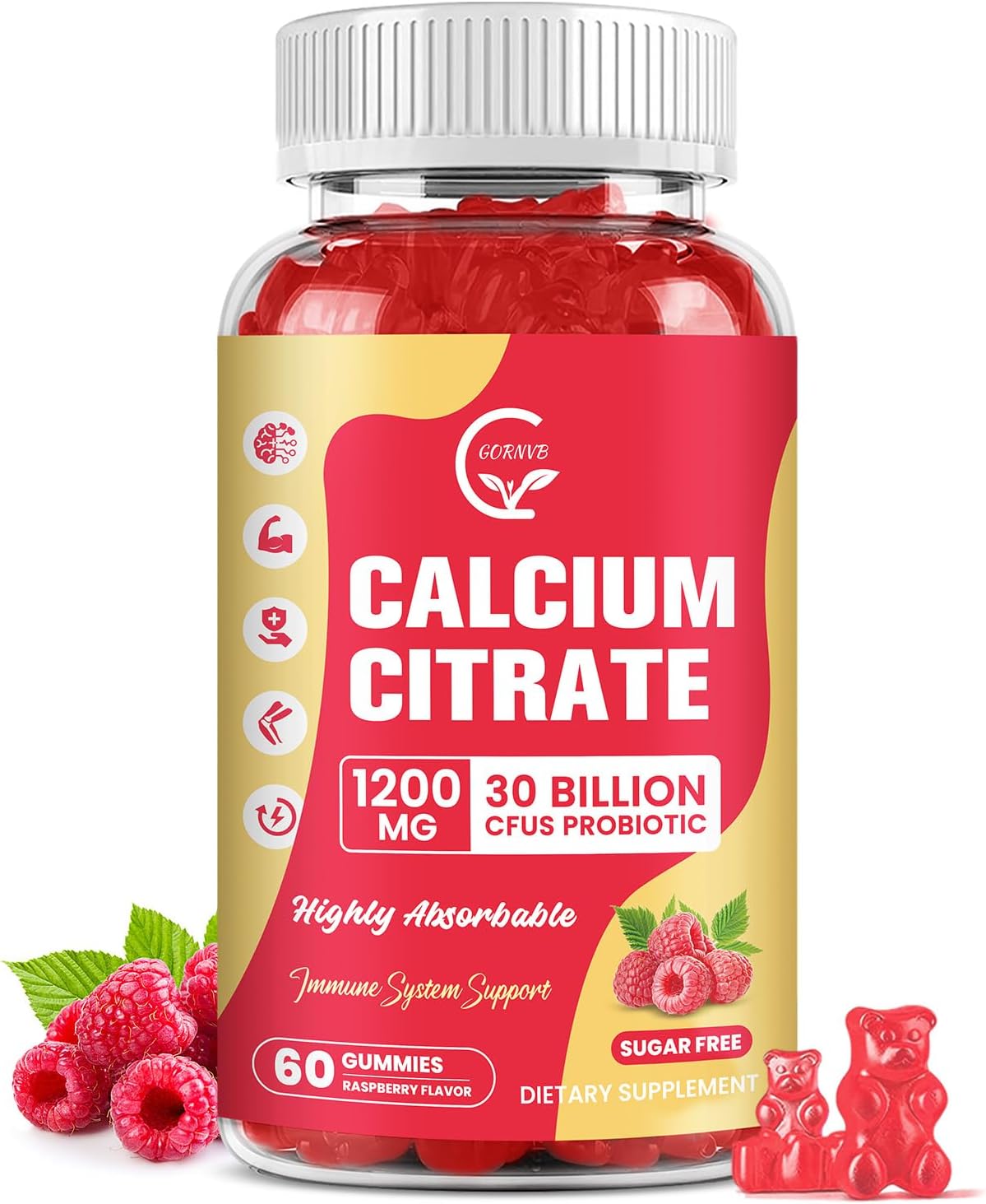Amazon.com: Calcium Citrate Gummies, Calcium 1200 mg with Vitamin d3 ...