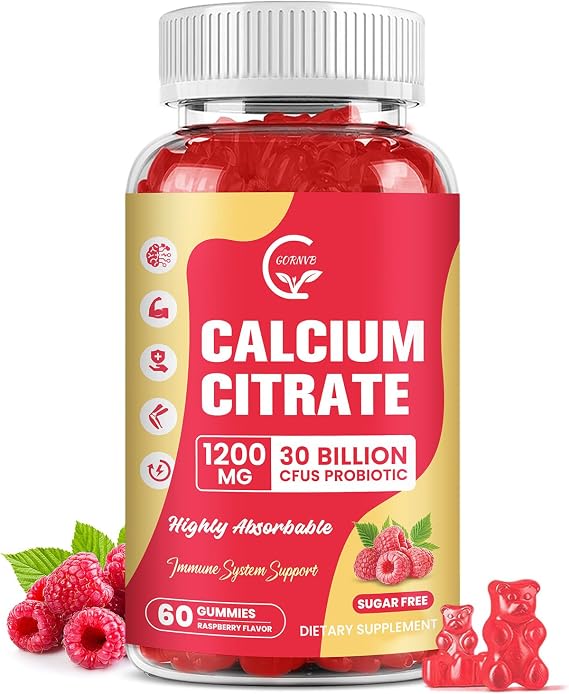 Amazon.com: Calcium Citrate Gummies, Calcium 1200 mg with Vitamin d3 ...