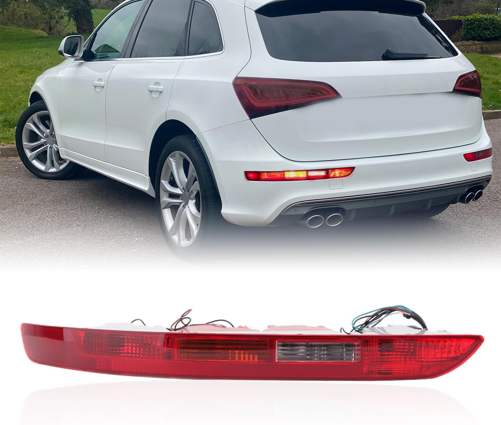 Amazon.com: Clidr Rear Bumper Tail Light Lamp for Audi Q5 2009-2016 ...