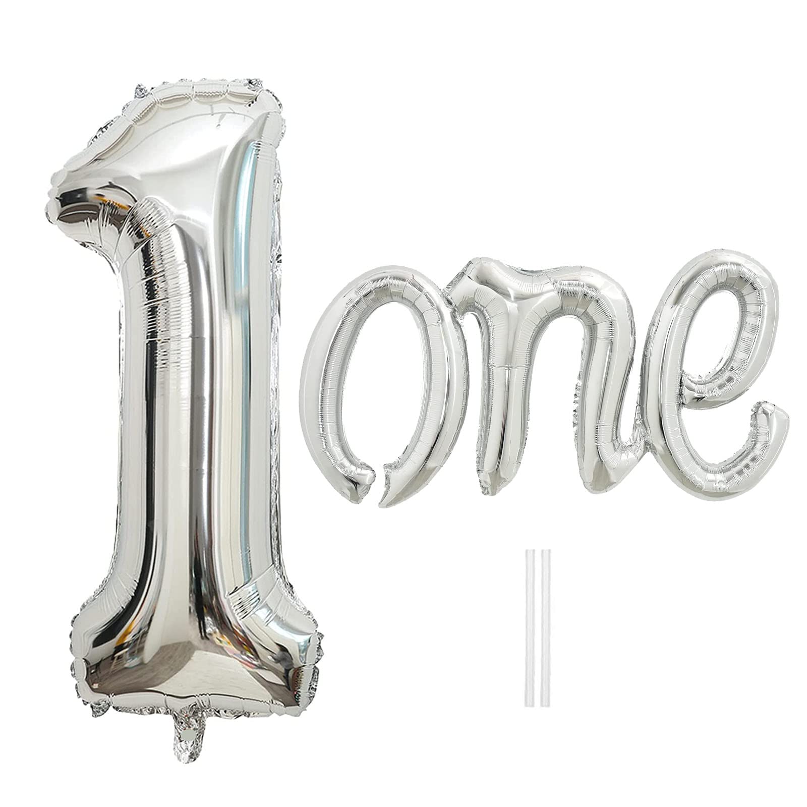One Balloon For First Birthday Silver 40 Inch Big Giant | Desertcart ...
