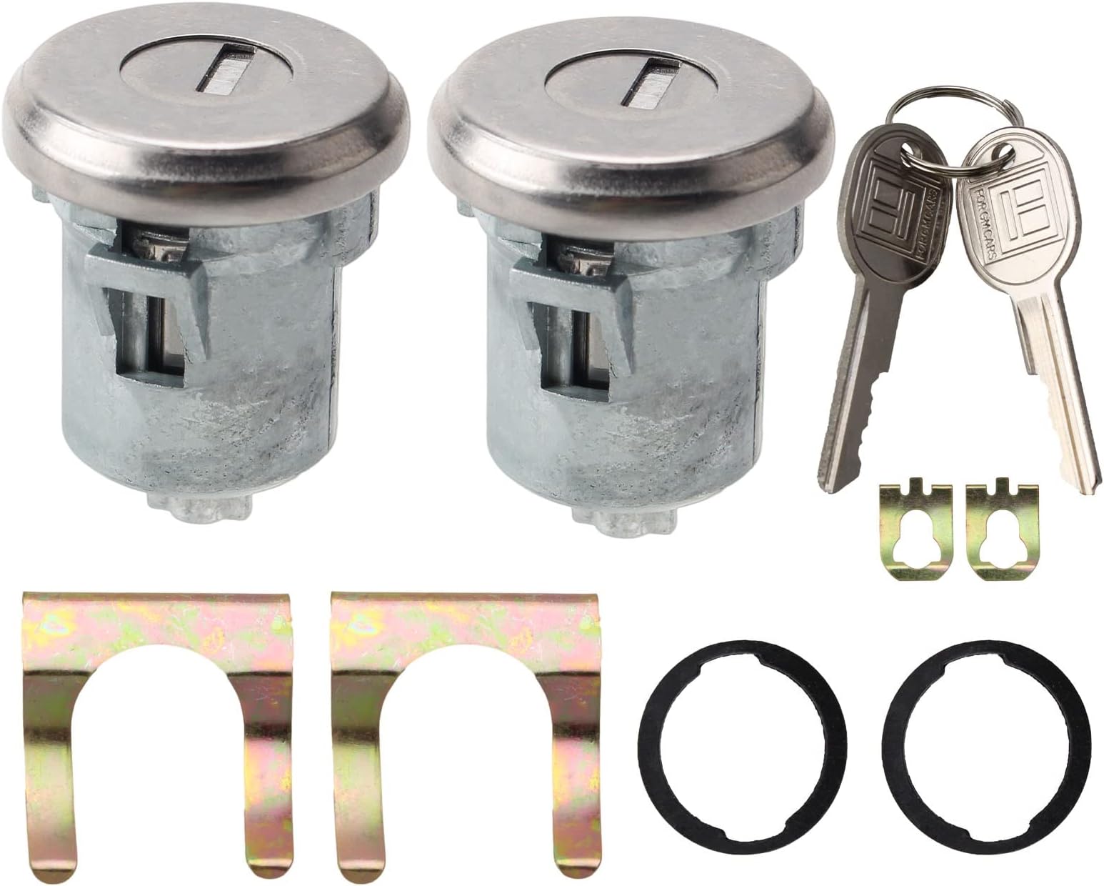 Amazon.com: MOTOALL 2 Pair of Door Lock Cylinder Set 5070006 for Chevy ...
