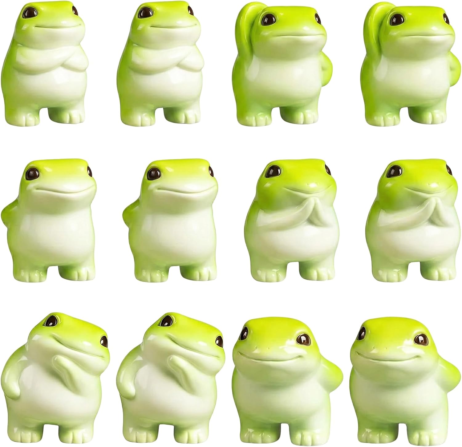 Amazon.com: CZFSWT 12Pcs Mini Resin Frogs, Compact and Exquisite Frog ...