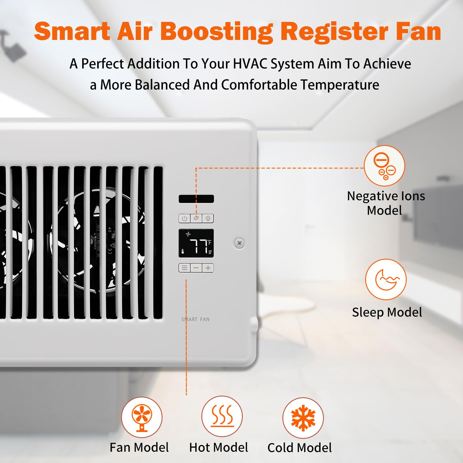 Snapklik.com : Howeall 6" X 10" Super Quiet Register Booster Fan ...