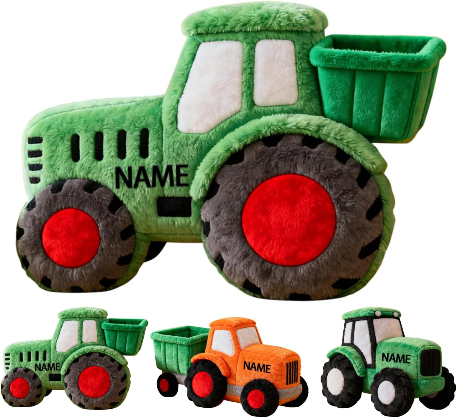 Amazon.com: PCxfeeg Personalized Cartoon Tractor Shaped Throw Pillows ...
