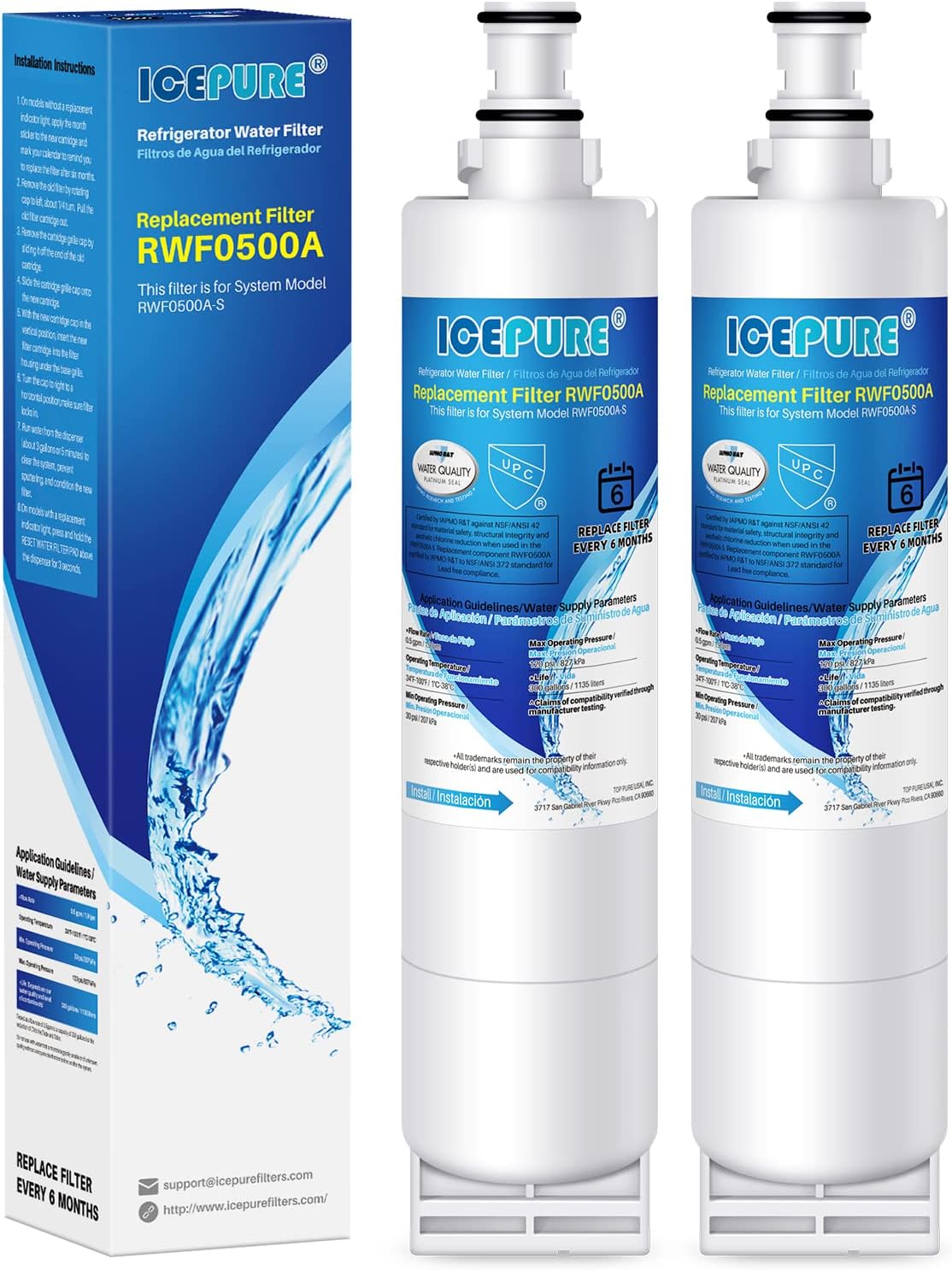 Amazon.com: ICEPURE 4396508 Refrigerator Water Filter Replacement for ...