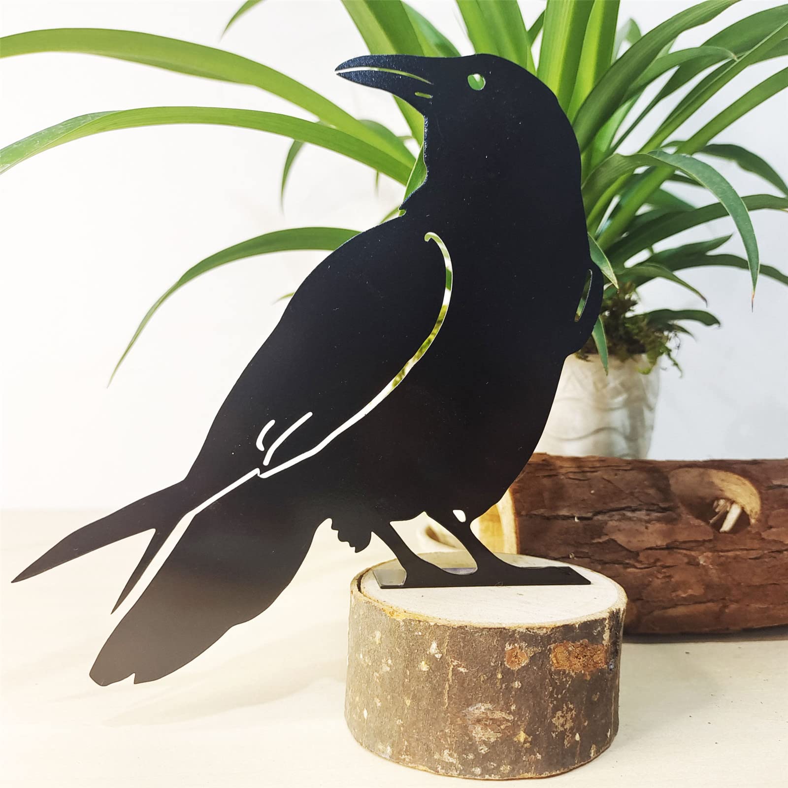 Amazon.com: AngelReally Metal Black Crow, Rustic Wrought Iron Bird ...