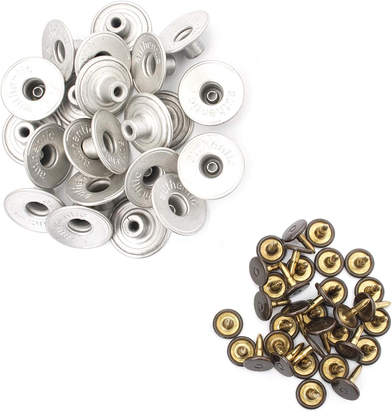 Amazon.com: Trimming Shop Brass Jeans Buttons Tack Fasteners with Back ...