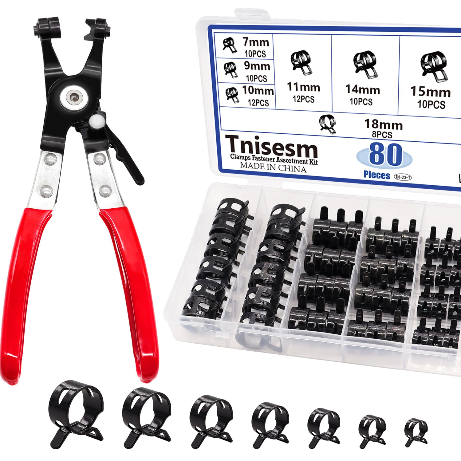 Amazon.com: Spring Hose Clamp Assortment Kits with Swivel Flat Band ...