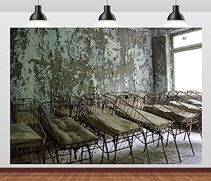 Amazon.com : BELECO 9x6ft Fabric Abandoned Hospital Backdrop Spooky ...