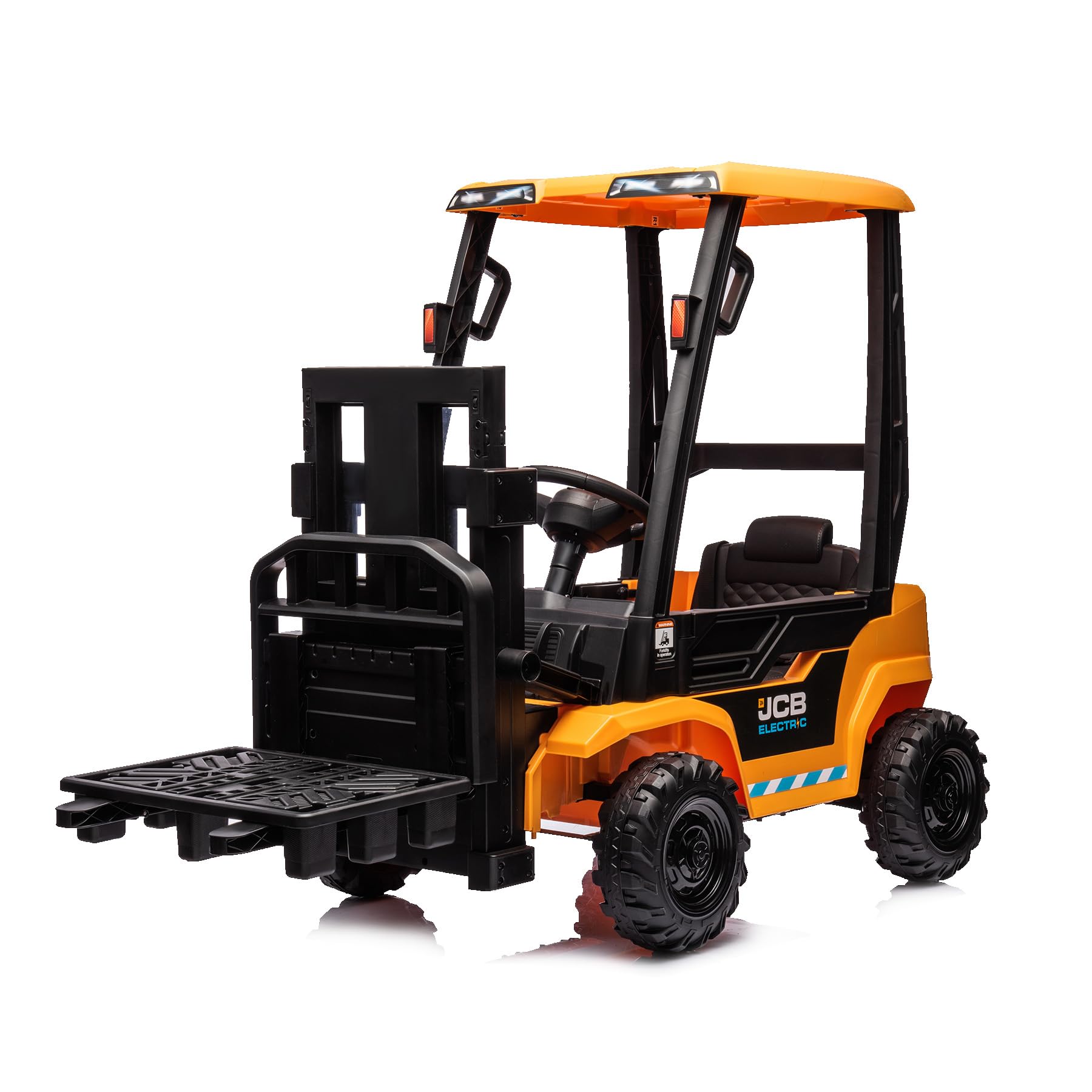Amazon.com: 12V Ride on Forklift Car with Tent, Licensed JCB Battery ...
