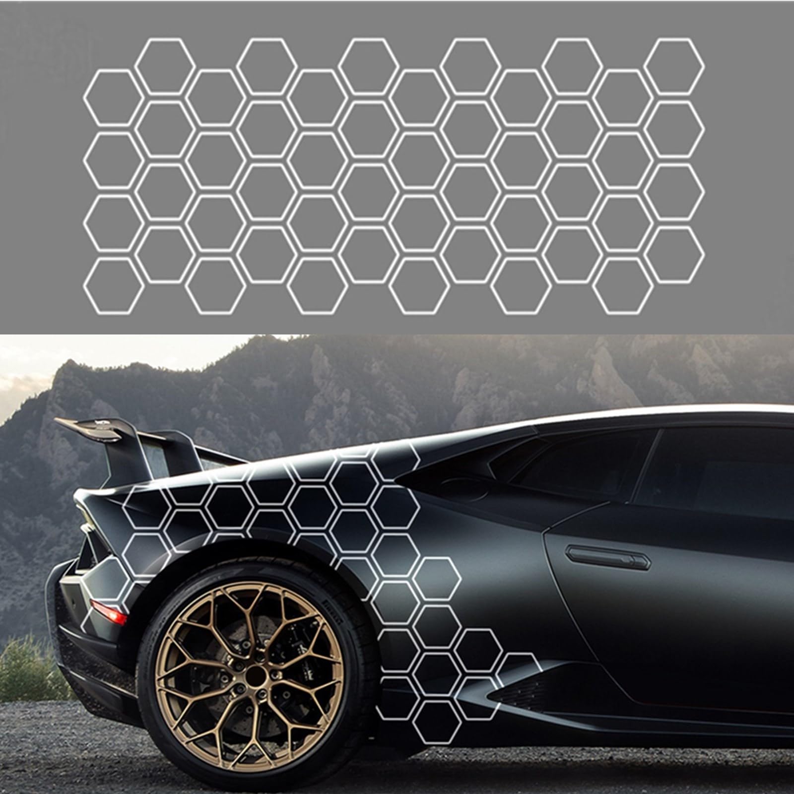 Amazon.com - YOUNICE 48 Grids Car PVC Honeycomb Graphics Stickers Auto ...