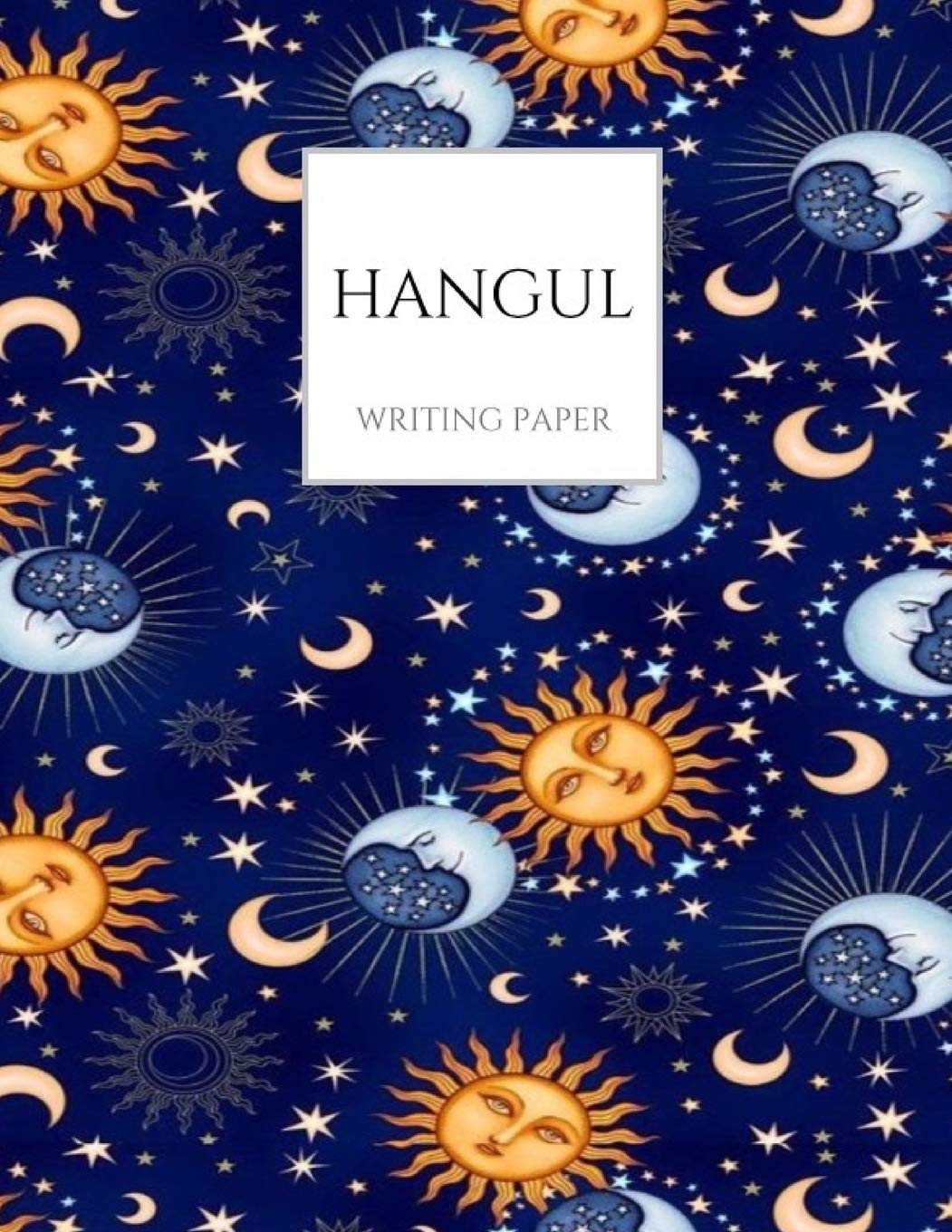 Buy Hangul Writing Paper: Sun and Moon Astrological Korean Hangul ...