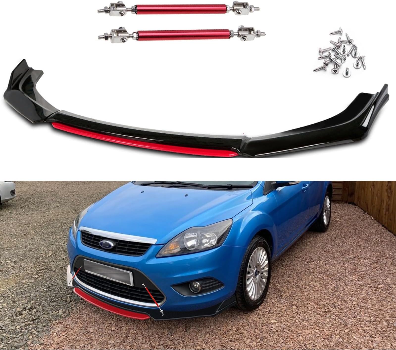 Amazon.com: 2PCS Rear Bumper Diffuser Spoilers for Cars,17inch ...