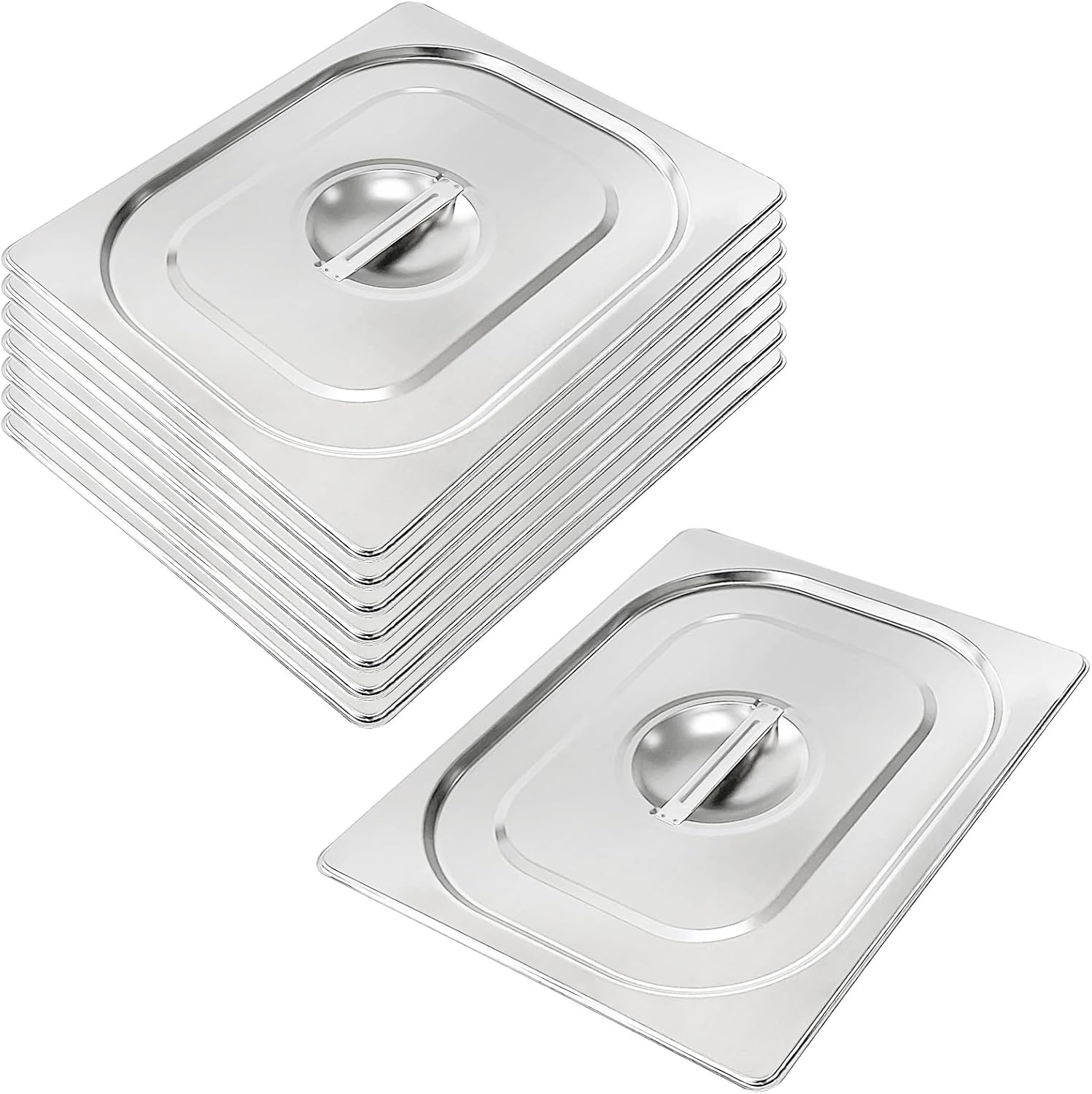 Amazon.com: UEJYWUY 4 Pack 1/2 Size Stainless Steel Steam Table Pan ...