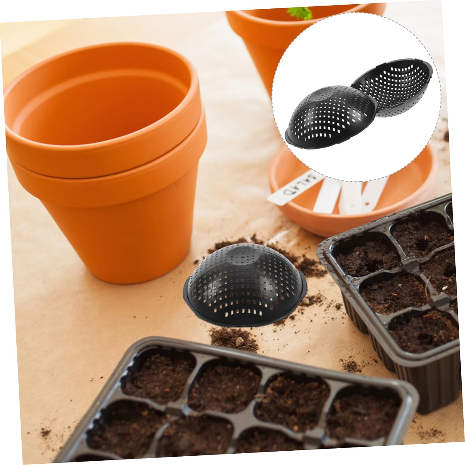 Yardwe 100 Pcs Flowerpot Spacer Plastic Plant Pot Round Planter Plastic ...