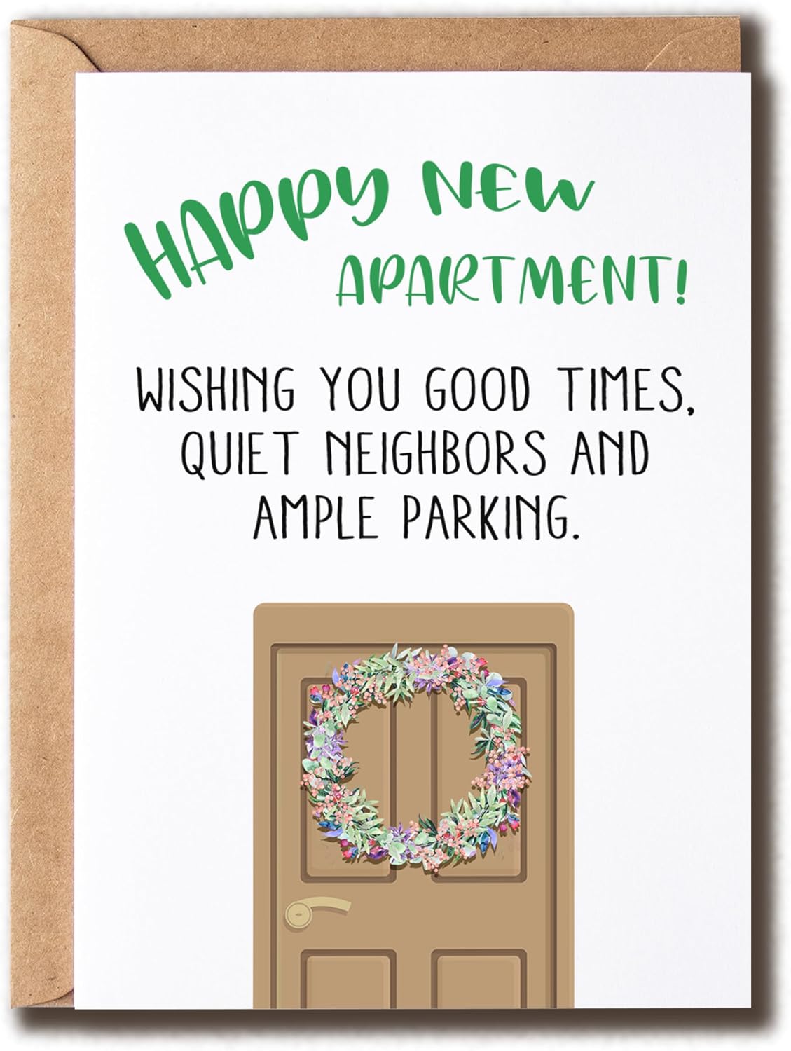 Amazon.com : KPLDESIGNS Happy New Apartment Card - New Apartment Card ...