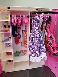 Amazon.com: Barbie Fashionistas Ultimate Closet, Pink with Fold-Out ...