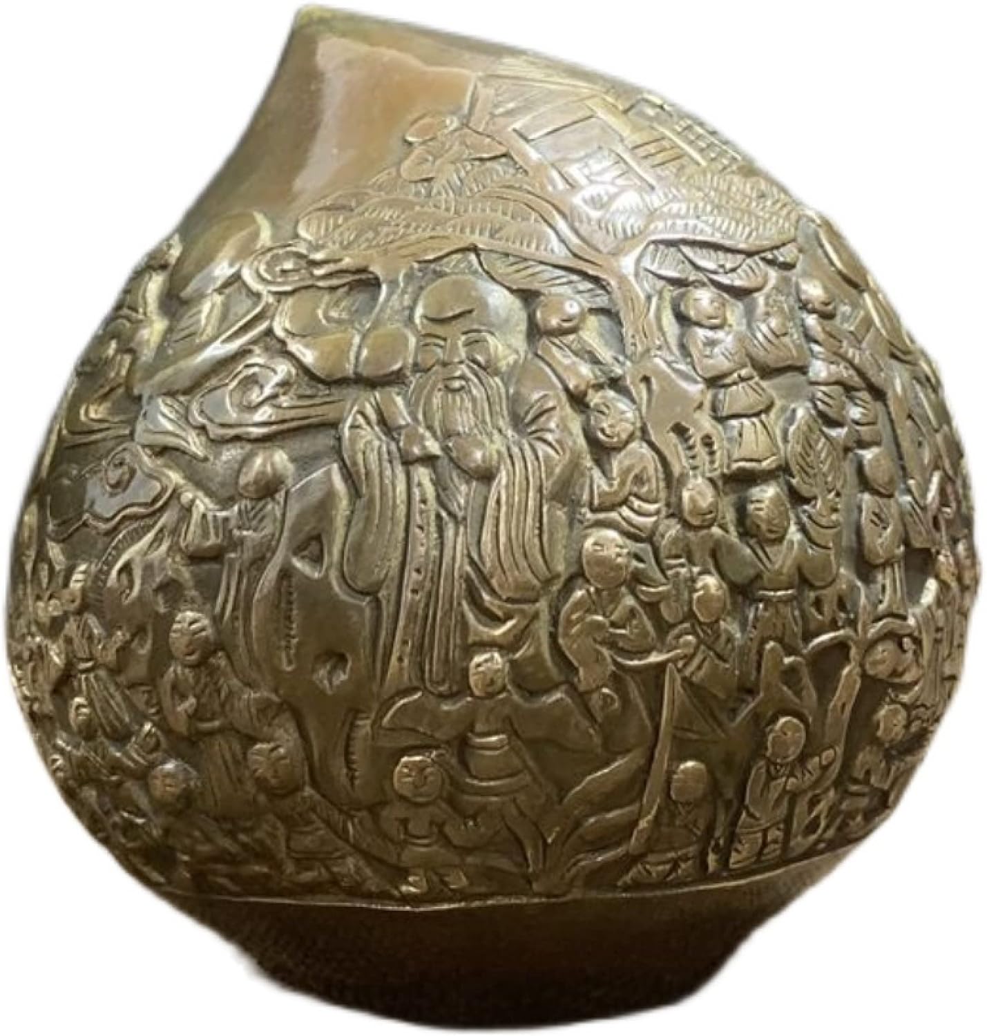 Amazon.com: Statues Decor Pure Copper Antique Birthday Peach Decoration ...