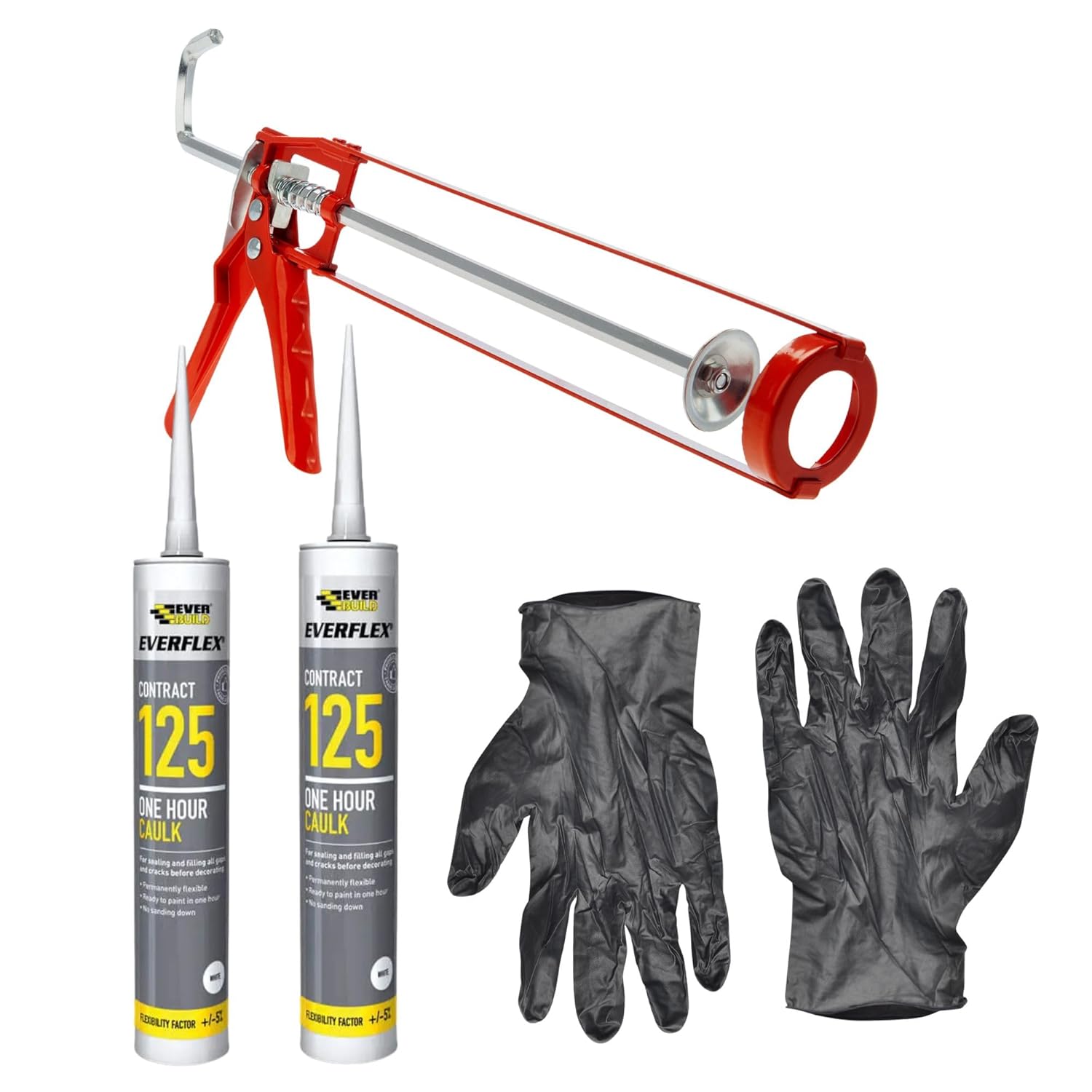 Fast Drying Decorators Caulk Bundle- Includes 2 x Everflex One Hour ...