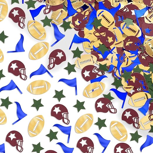 Amazon.com: xo, Fetti Football Confetti - 200 pcs | Varsity Tablescape ...