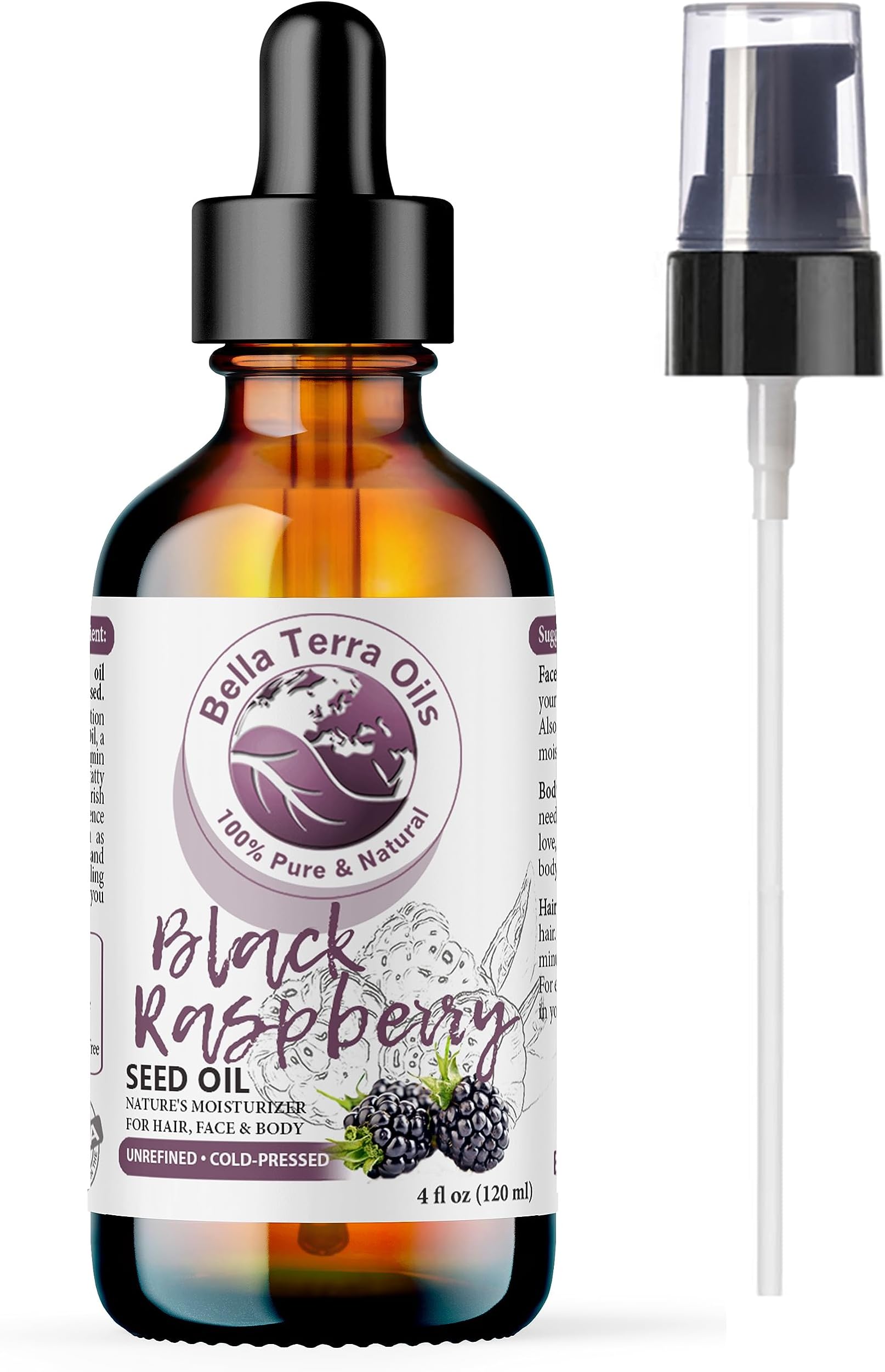Amazon.com: BLACK RASPBERRY SEED OIL. 100% Pure/Natural/Undiluted ...