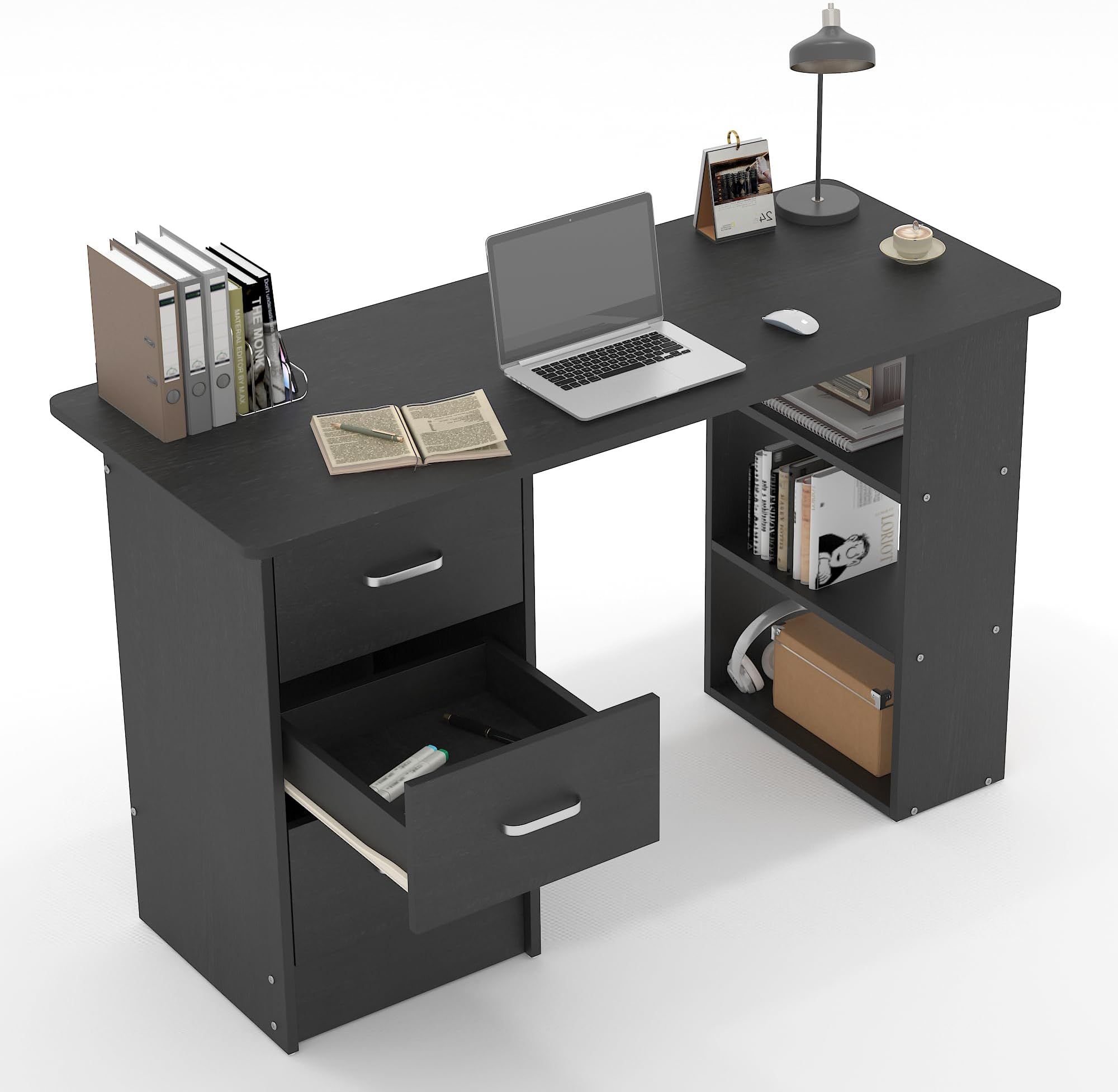 Amazon.com: Karl home MDF Computer Desk with 4 Drawers and A Storage ...