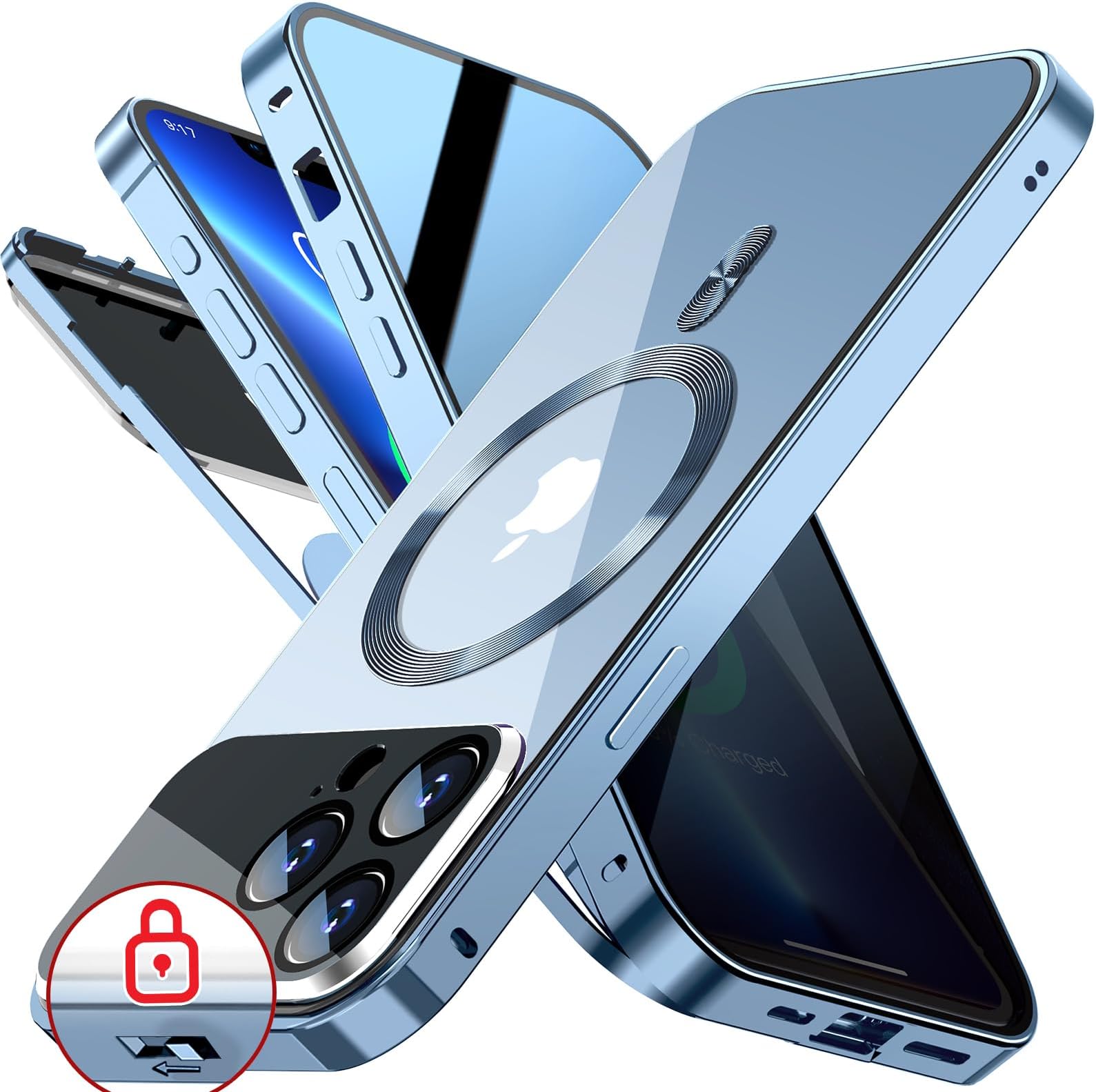 Amazon.com: seacosmo Magnetic Case for iPhone 13 Pro, Privacy Screen ...