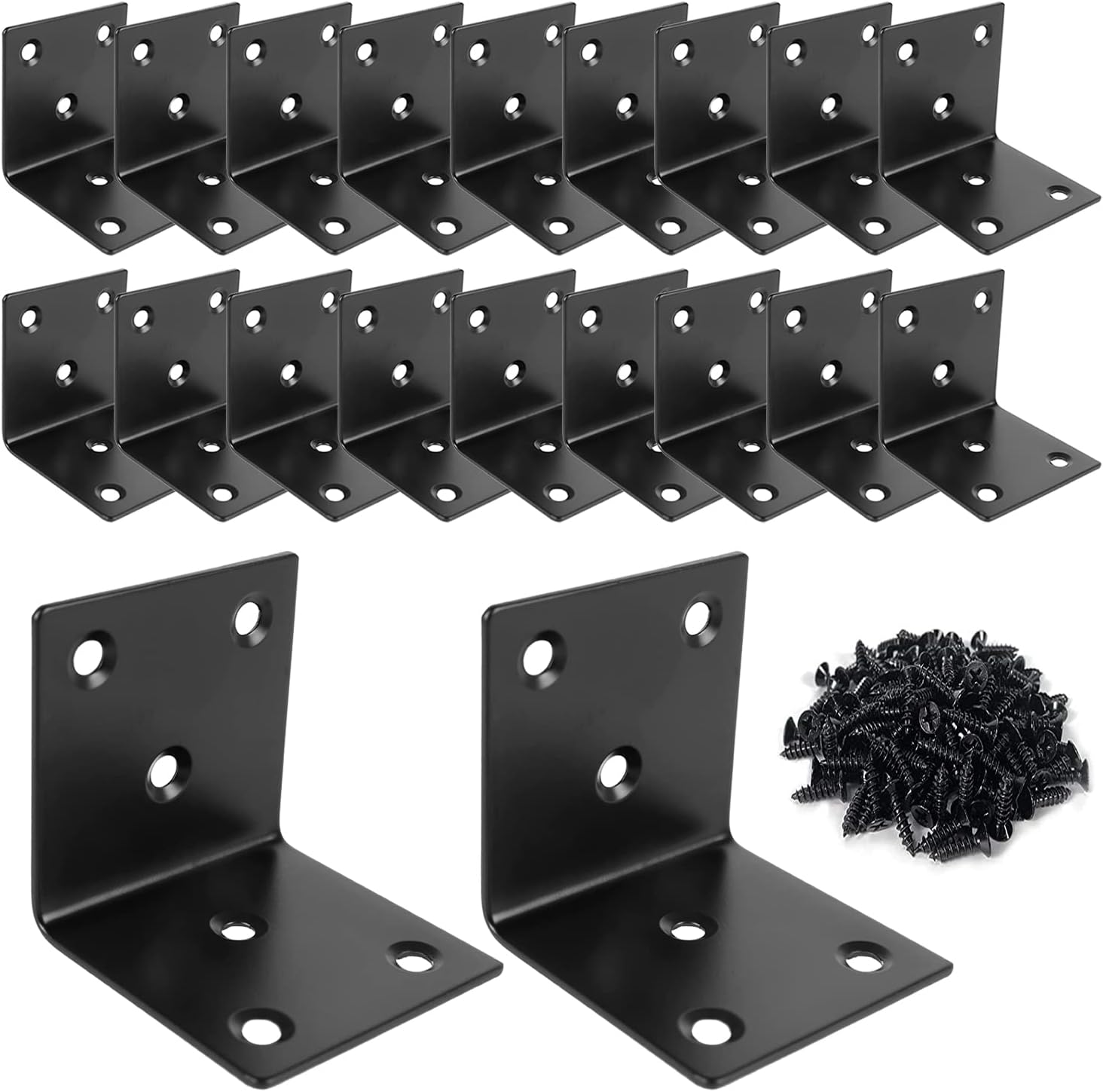 Amazon.com: 20 PCS Corner Brace Stainless Steel L Bracket Heavy Duty ...